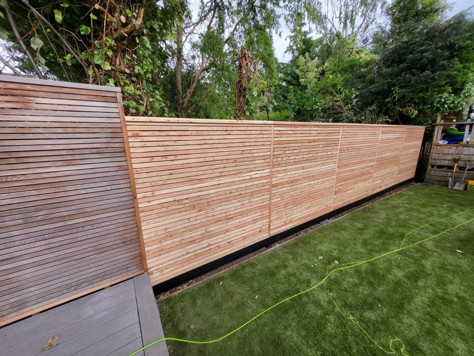 6ft Luxurious Larch Slatted Venetian Fence Panels Double-Sided | J&P ...
