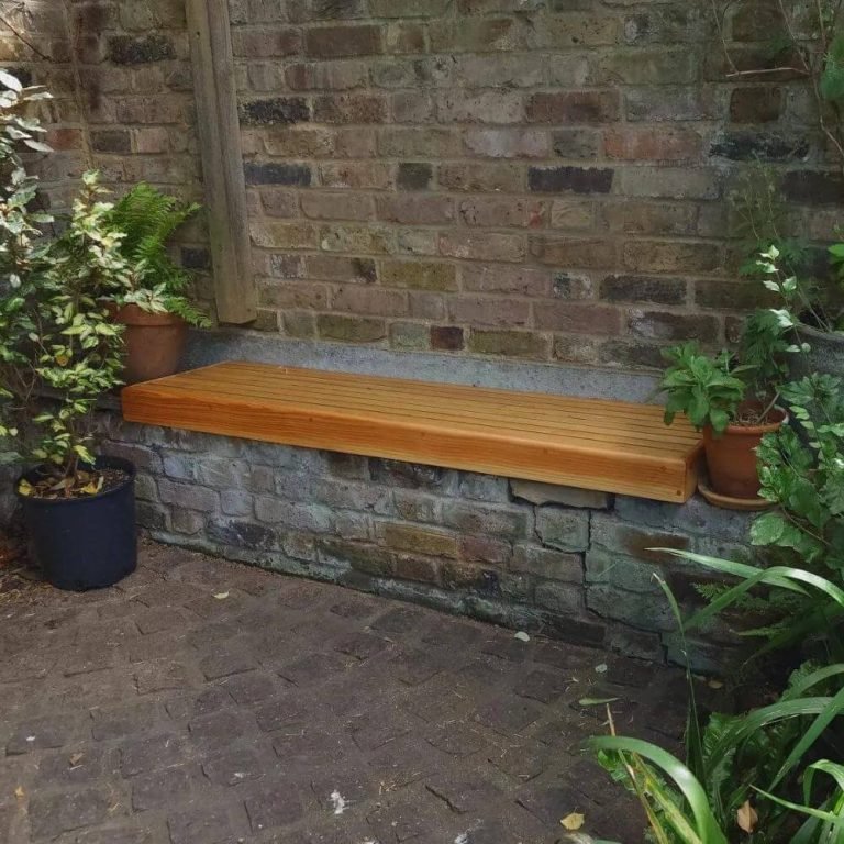 Surging Beauty of the Larch Floating Garden Bench/Seat with Backrest