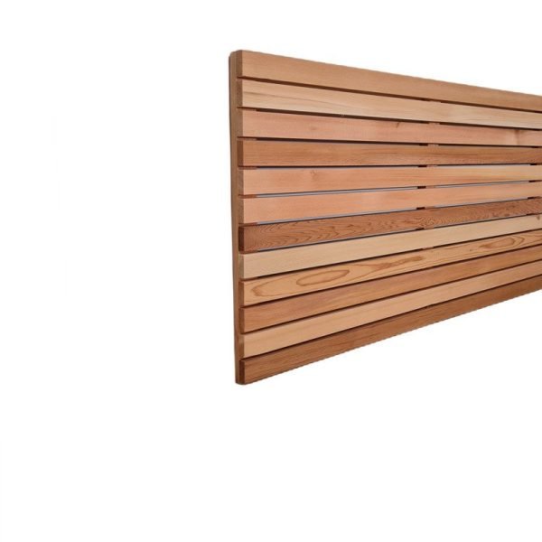 Modern Cedar Slatted Fence Panel Square Edge | J&P Garden Products