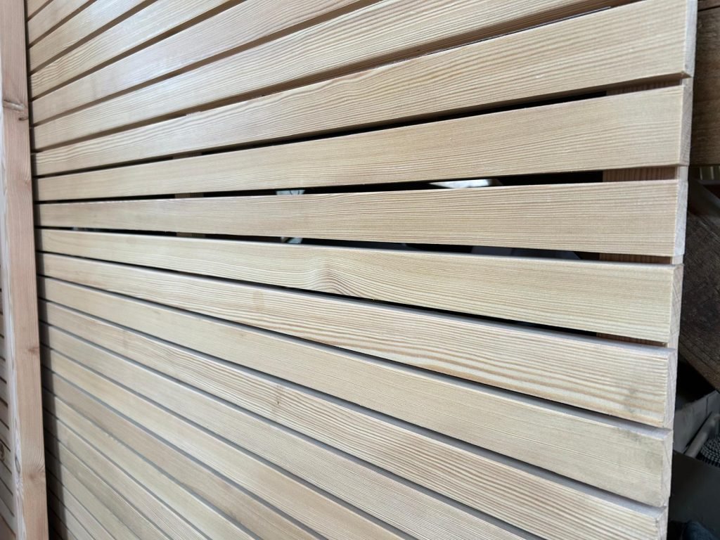 Dazzling Siberian Larch timber Slatted Fence Panels A Grade Single ...